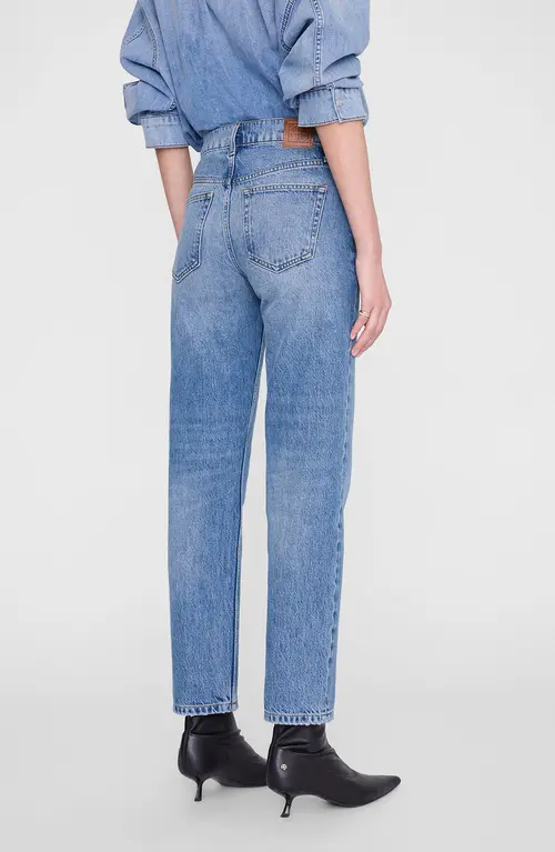 ANINE BING Jane Jean Slim Fit High-rise Denim - Cascade Blue