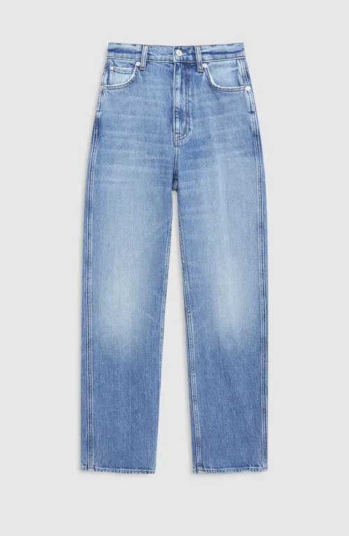 ANINE BING Jane Jean Slim Fit High-rise Denim - Cascade Blue