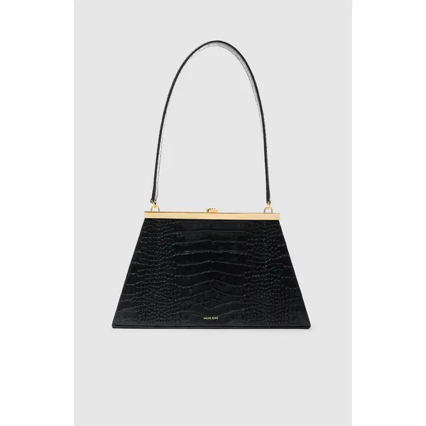 ANINE BING Croc-embossed Leather Handbag