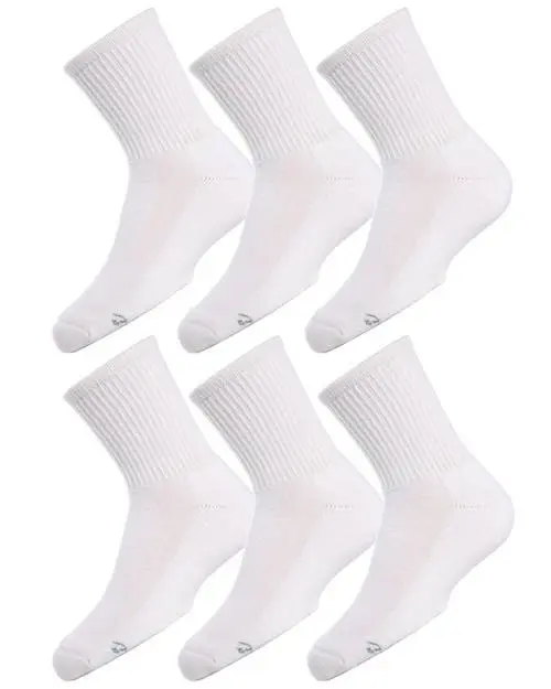 MEMOI Crew Sport Socks 3-pack - White-white-white