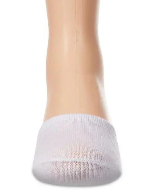 MEMOI 3-pair Hi-cut Liner Socks - White-white-white