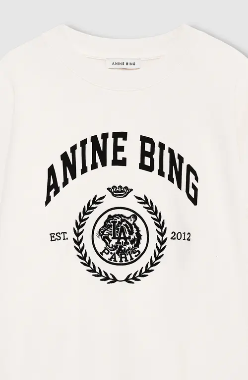 ANINE BING Miles Collegiate Sweatshirt - Cream