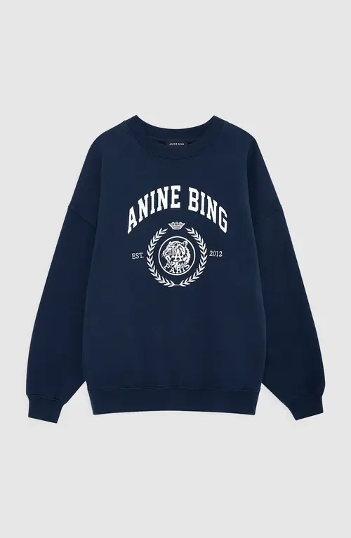 ANINE BING Miles Collegiate Sweatshirt - Dark Navy