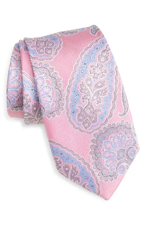 Nordstrom Paisley Silk Neck Tie - Pink
