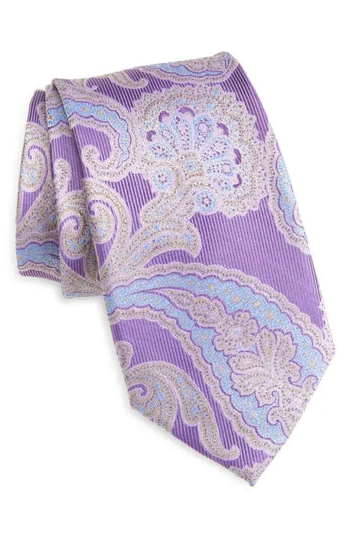 Nordstrom Paisley Silk Neck Tie - Purple