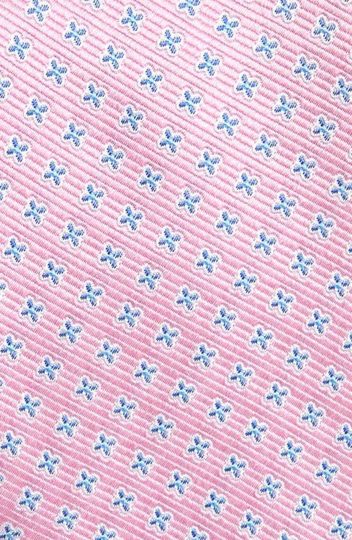 Nordstrom Quatrefoil Medallion Silk Neck Tie - Pink