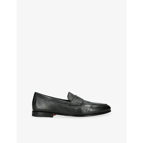 Santoni Carlos Leather Loafers