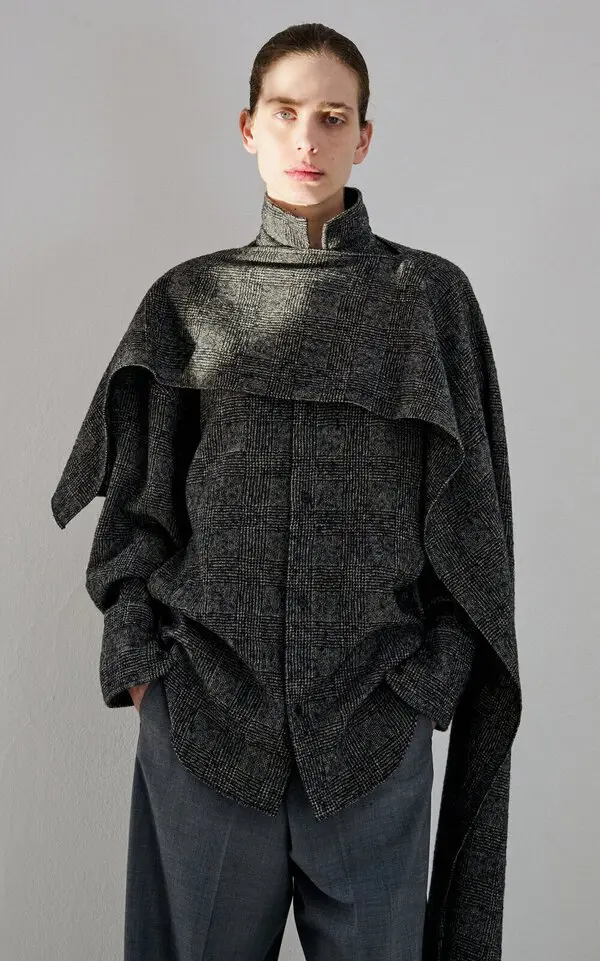 DARKPARK Georgia Wool Shirt With Detachable Scarf
