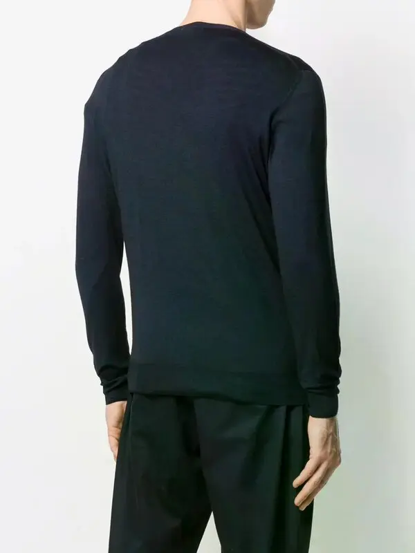 DRUMOHR Plain V-neck Jumper - Blue
