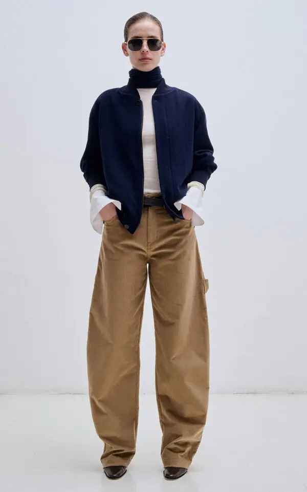 DARKPARK Cotton-blend Barrel-leg Trousers