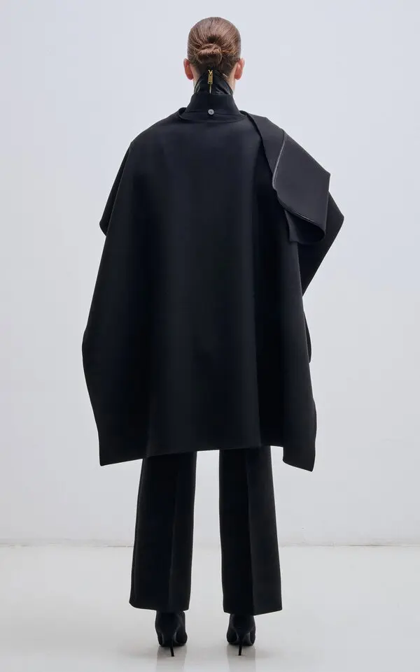 DARKPARK Wool-blend Detachable Cape Blazer Jacket
