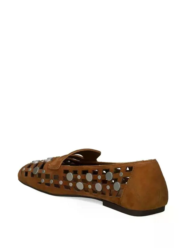 Ash Bali Stud-embellished Loafers - Brown