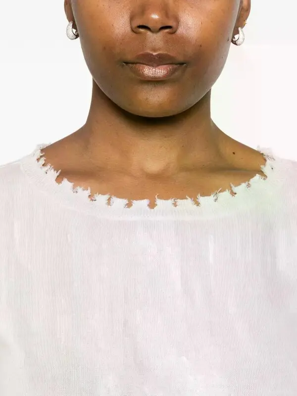 PHILO-SOFIE Scalloped Short-sleeve Sweater