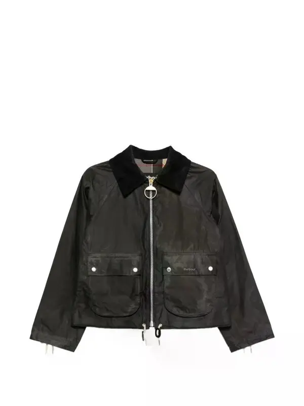 Barbour Waxed Corduroy Collar Jacket - Grey