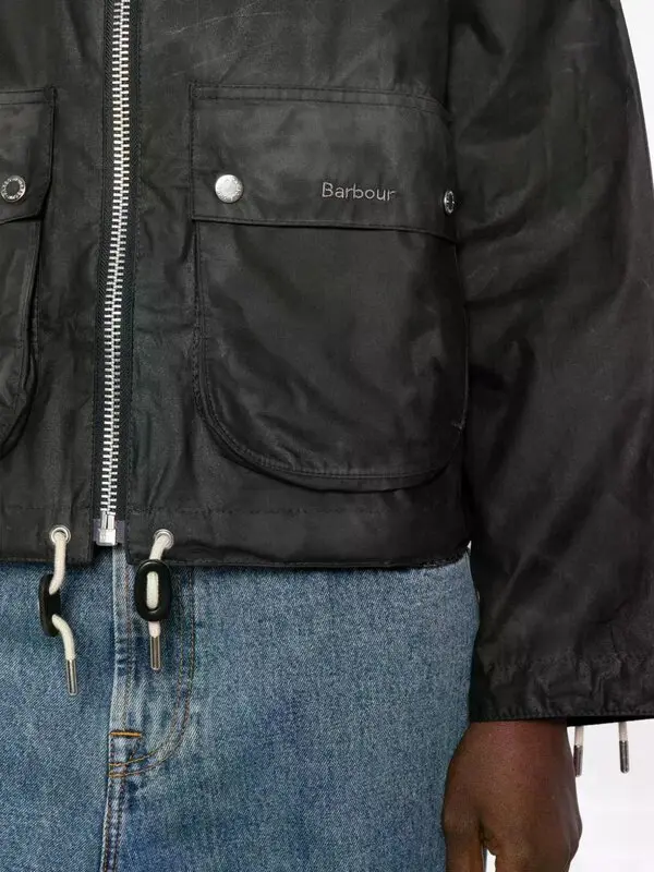 Barbour Waxed Corduroy Collar Jacket - Grey