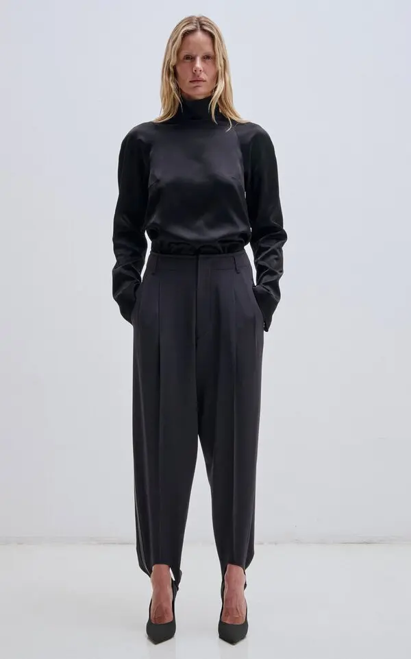 DARKPARK Marta Wool Stirrup Pants - Dark Wash