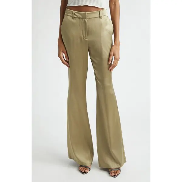 Ramy Brook Vivienne Silk Flare Leg Pants