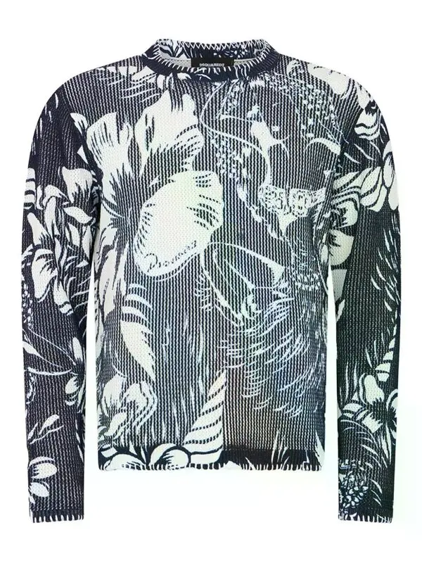 Dsquared2 Dancing Flowers Sweater - Blue