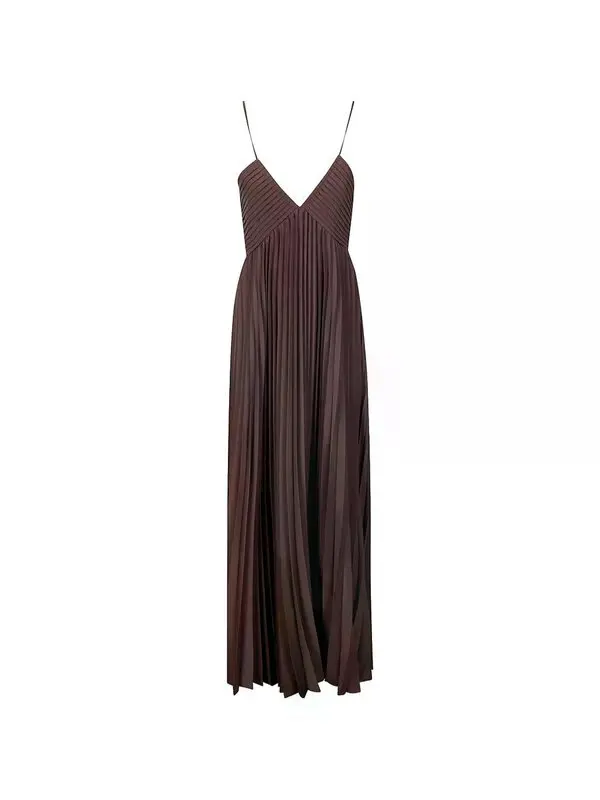 P.a.r.o.s.h Pleated V-neck Dress