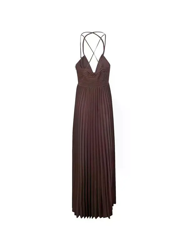 P.a.r.o.s.h Pleated V-neck Dress