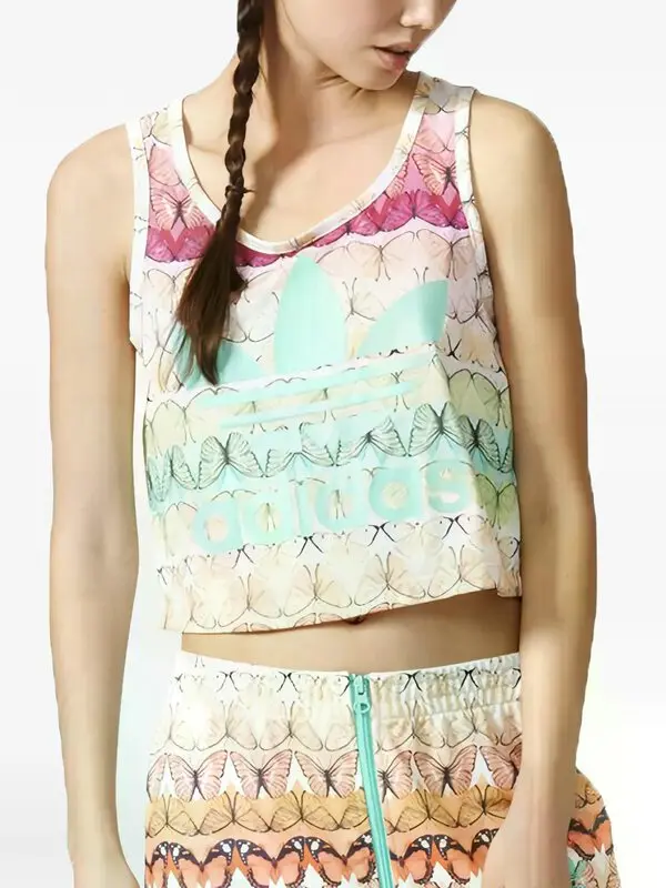 Adidas Logo-print Crop Top