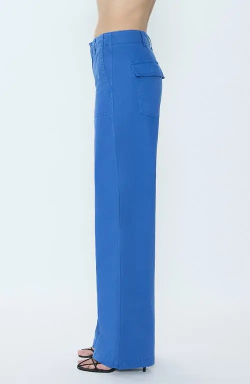 PISTOLA Wren Patch Pocket Wide Leg Jeans - Ciel