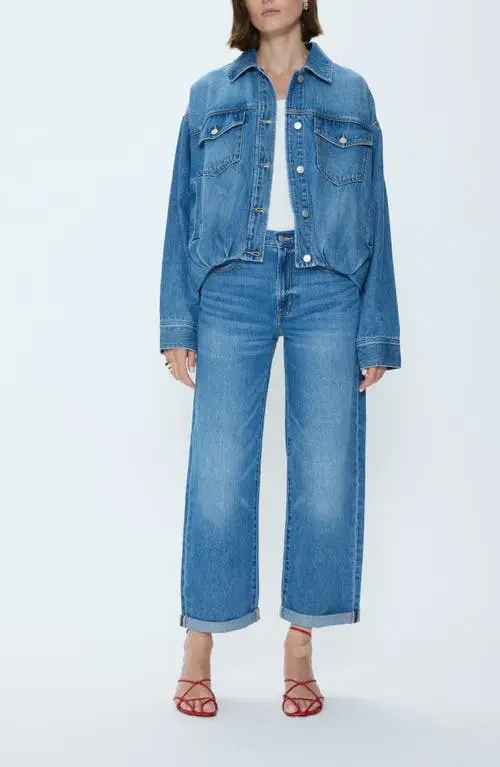 PISTOLA Donny Cuffed High-waist Wide-leg Jeans
