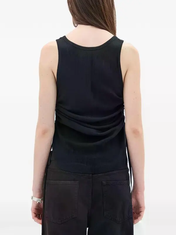 ANN DEMEULEMEESTER Mara Draped Detail Tank Top - Black