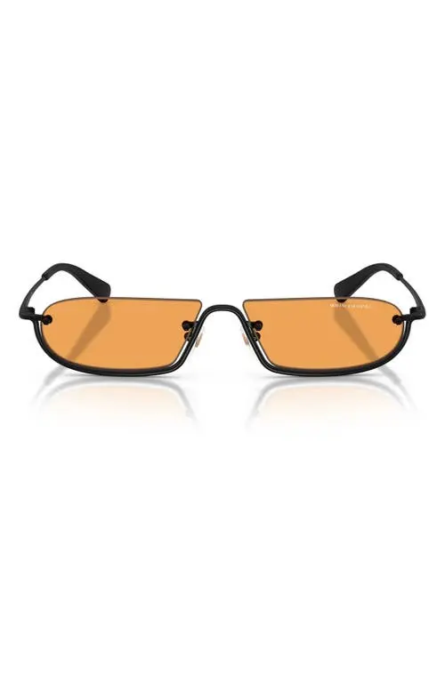 Armani Exchange 58mm Semi Rimless Sunglasses - Matte Black/orange