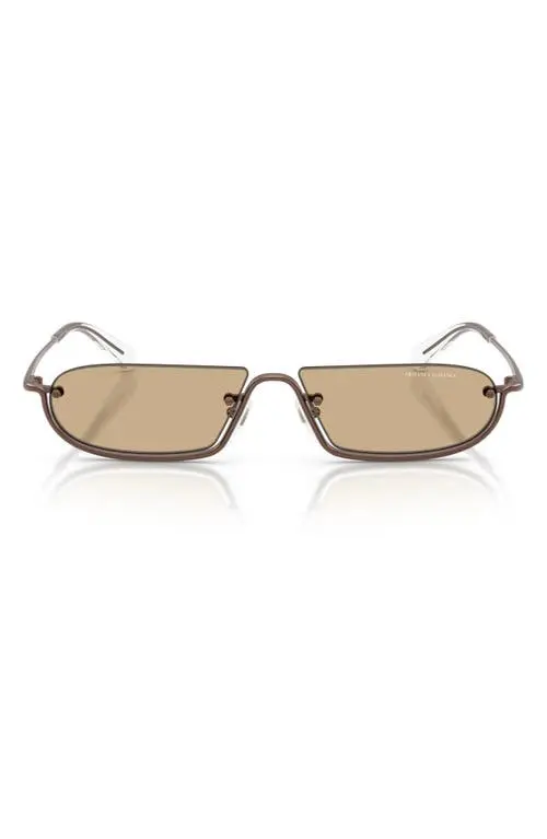 Armani Exchange 58mm Semi Rimless Sunglasses - Matte Bronze/dark Brown