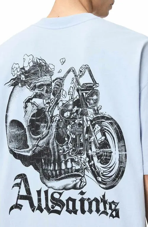 ALLSAINTS Panhead Graphic T-shirt - Villa Blue