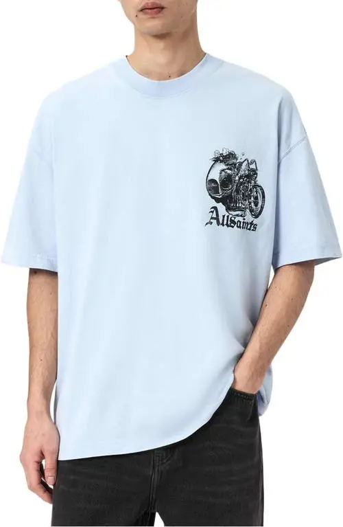 ALLSAINTS Panhead Graphic T-shirt - Villa Blue