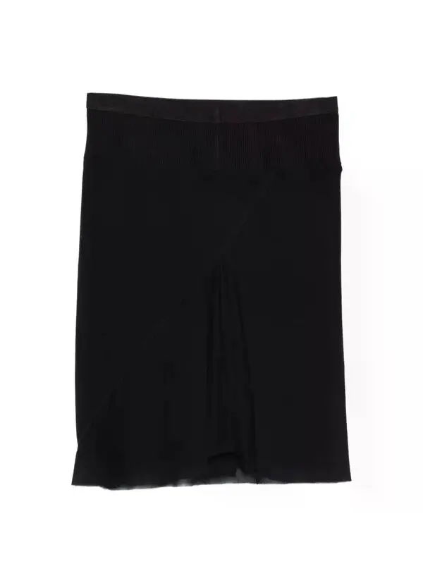 Rick Owens Mini Skirt With Ribbed Panel