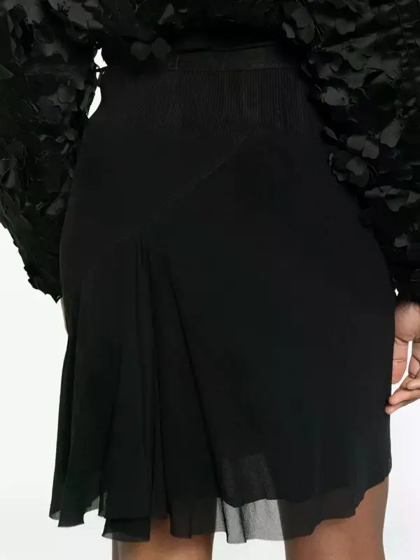 Rick Owens Mini Skirt With Ribbed Panel