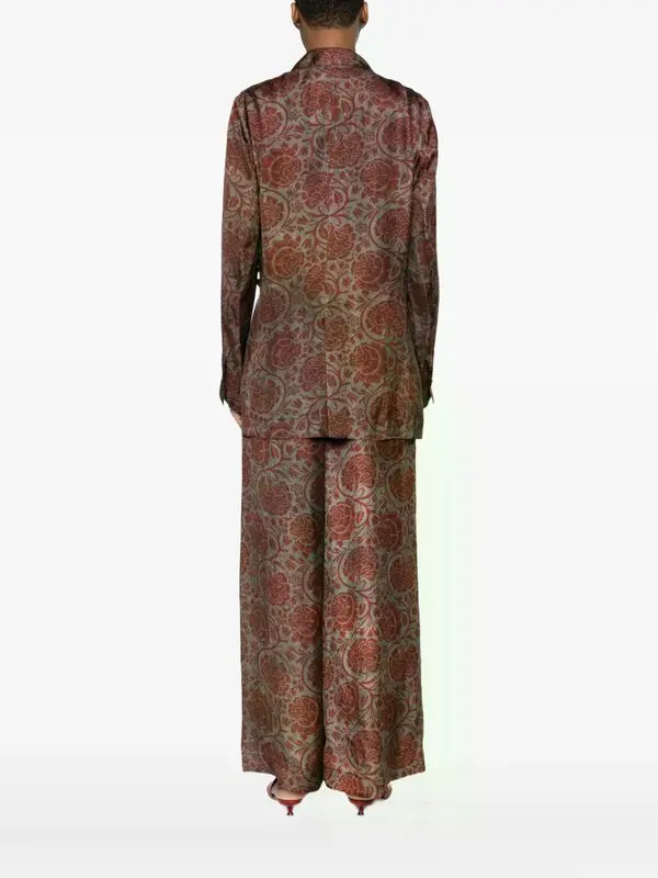 UMA WANG Floral-print Tie-fastening Blazer