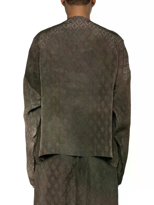 UMA WANG Diamond-pattern Jacket - Brown