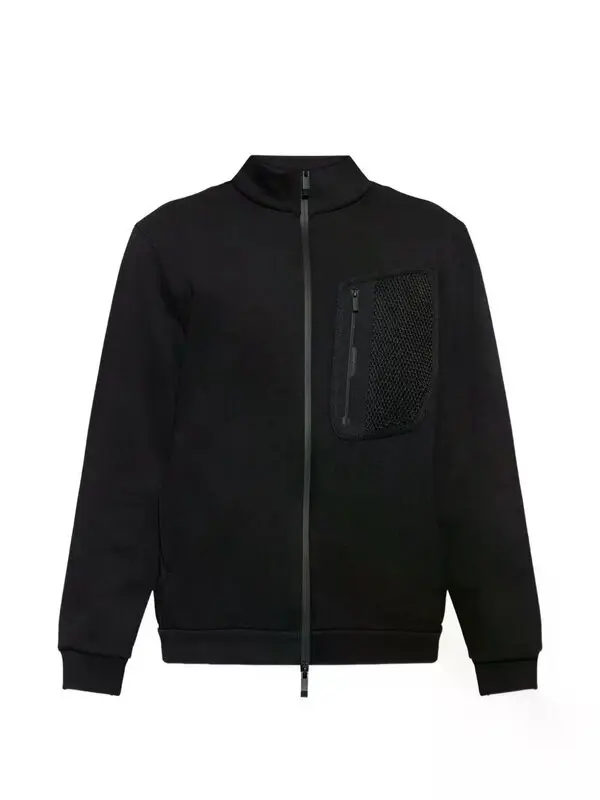 Moncler Mesh-pocket Zip-up Sweatshirt - Black