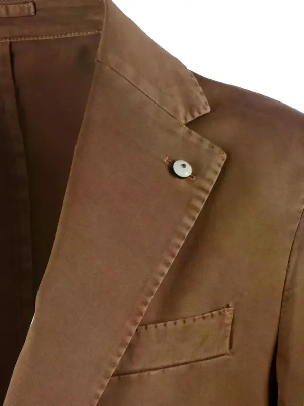 L.B.M. 1911 Drop S Button Blazer - Brown