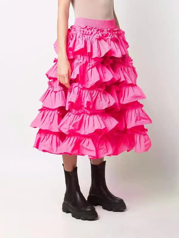 Red Valentino Ruffled A-line Skirt