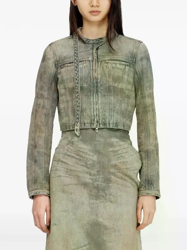 DIESEL® De-saphix-fsi1 Cropped Jacket - Grey