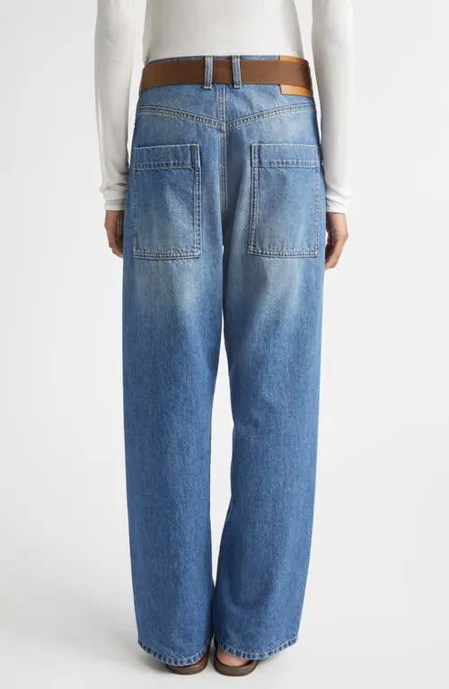 Plan C Belted Denim Trousers