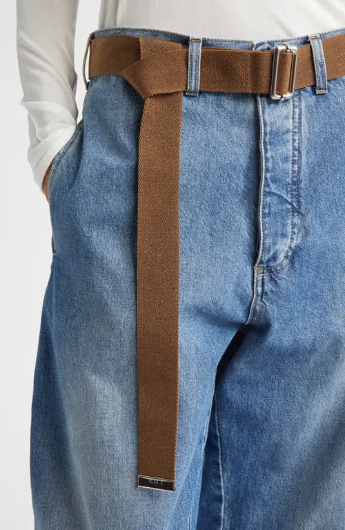 Plan C Belted Denim Trousers