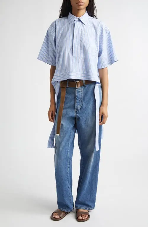 Plan C Belted Denim Trousers