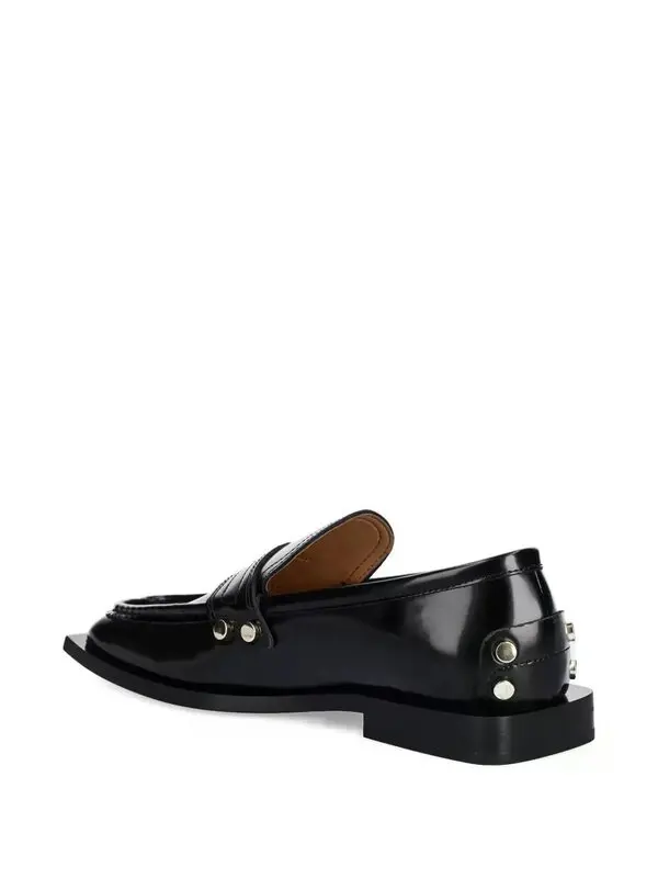 GANNI Studded Loafers - Black