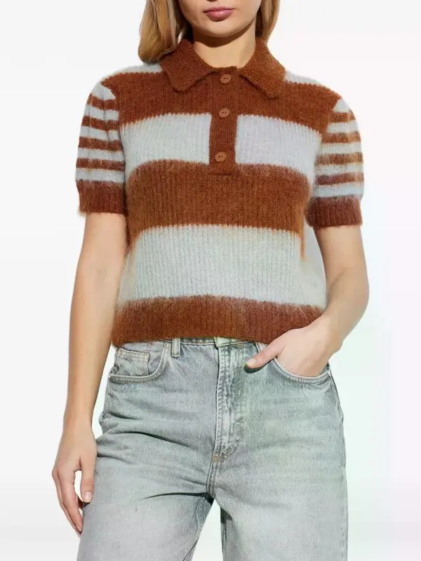 ALLSAINTS Striped Polo Top
