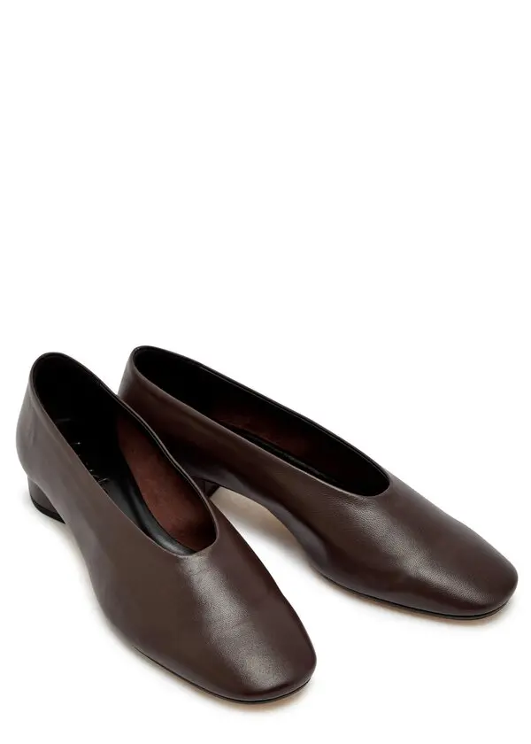 AeydĒ Delia 20 Leather Pumps - Brown