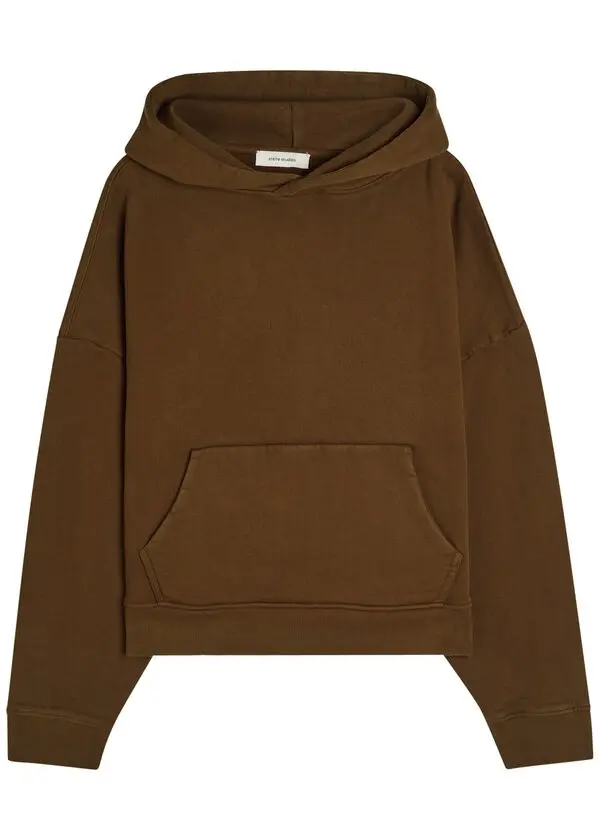 ENTIRE STUDIOS Heavy Hooded Cotton Sweatshirt - Brown