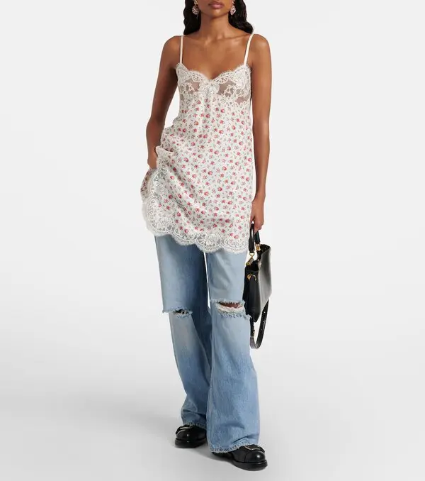 Dolce & Gabbana Distressed Wide-leg Jeans