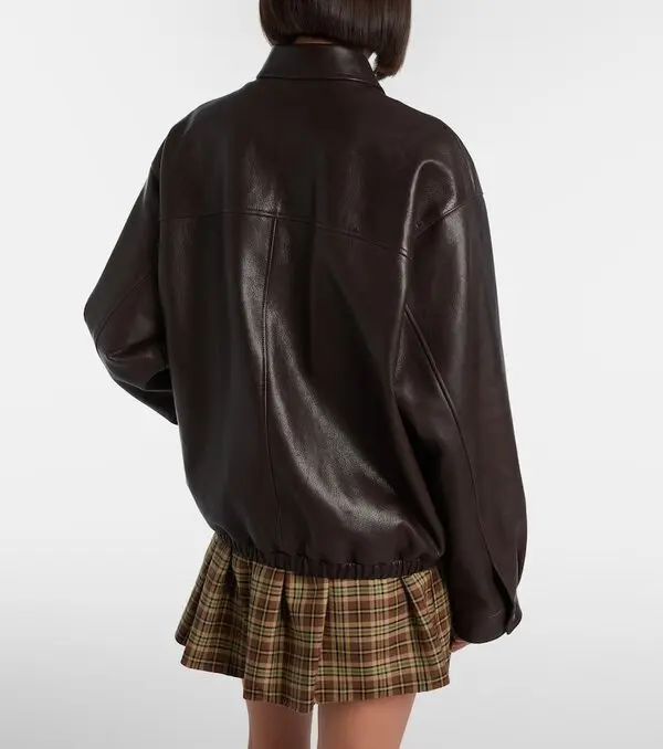 Miu Miu Leather Blouson Jacket
