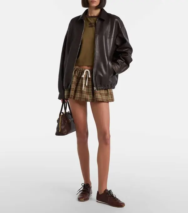 Miu Miu Leather Blouson Jacket